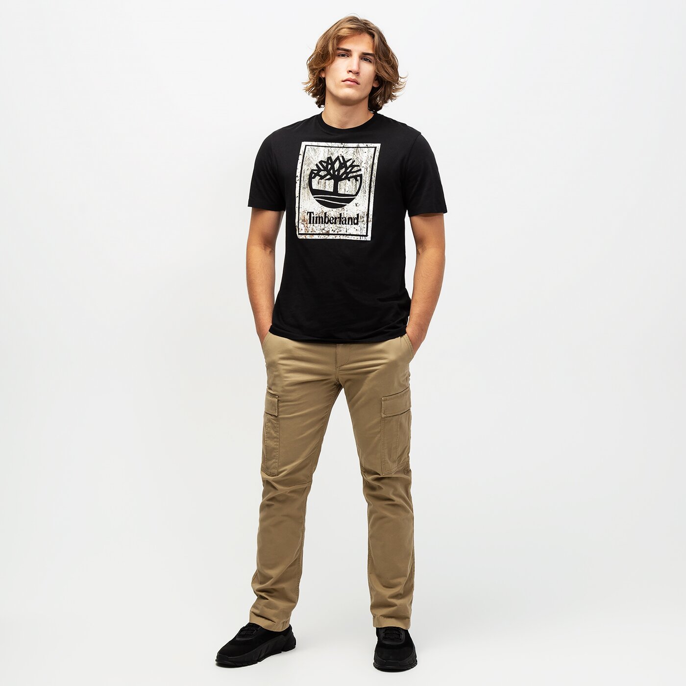 TIMBERLAND T-SHIRT SS SEASONAL PRINT FRONT STACK LOGO TEE TB0A6CEA0011 ...