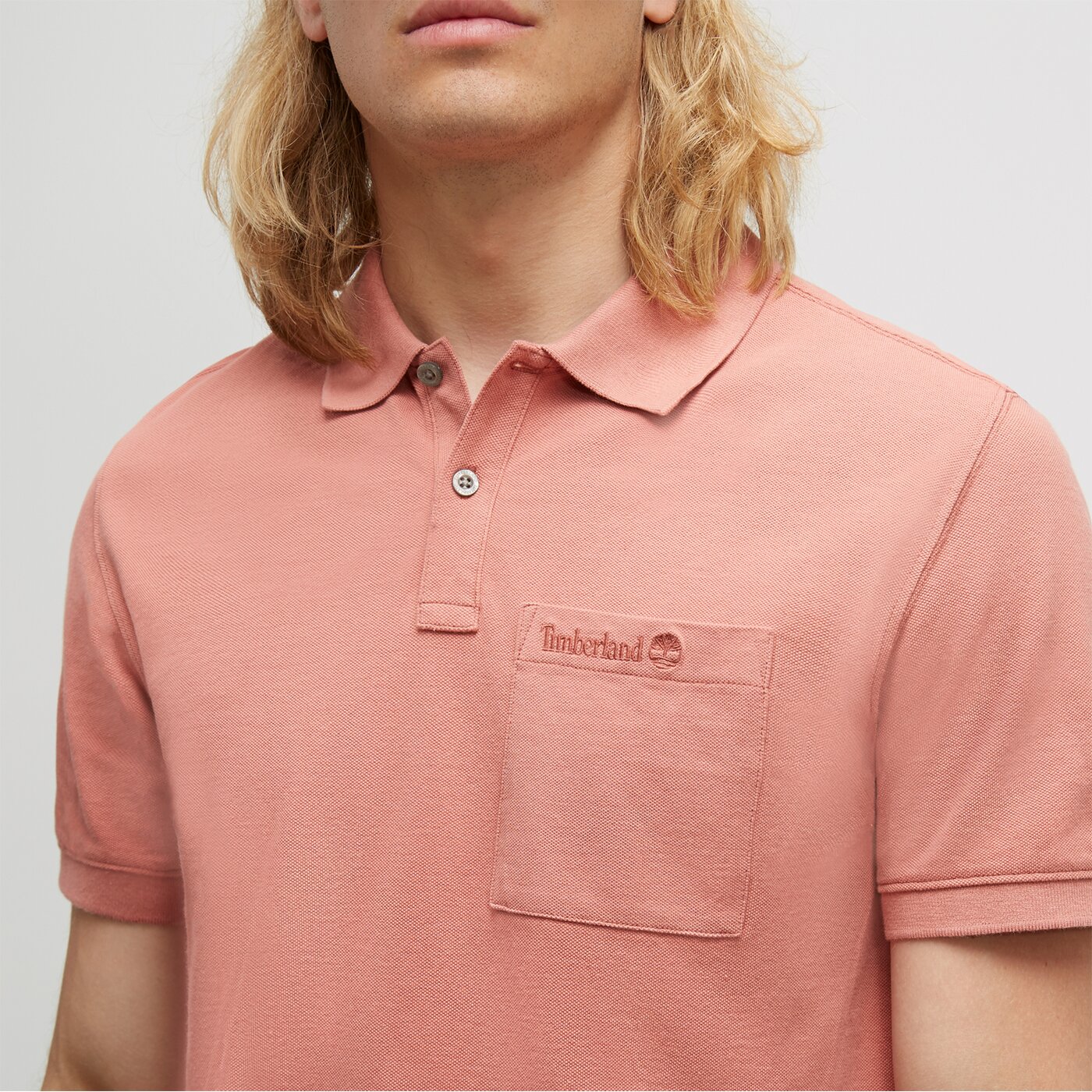 TIMBERLAND POLO SS MODERN WASH POCKET POLO TB0A65P1DJ11 | kolor bordowy ...