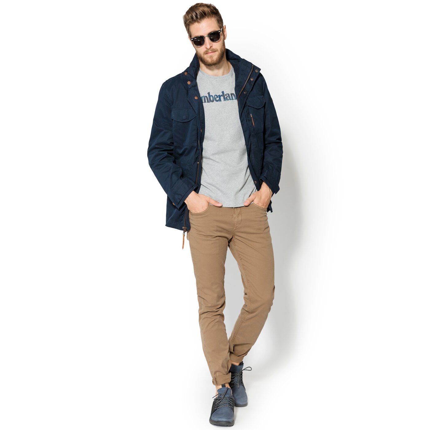 TIMBERLAND KURTKA M65 MT DAVIS CLS A1NYC433 | kolor granatowy ...