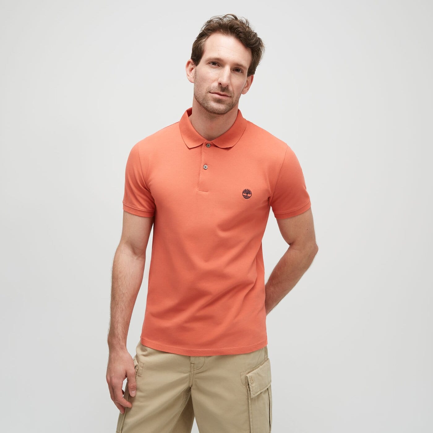 TIMBERLAND POLO SHORT SLEEVE STRETCH POLO TB0A2DJEEI41 | kolor czerwony ...